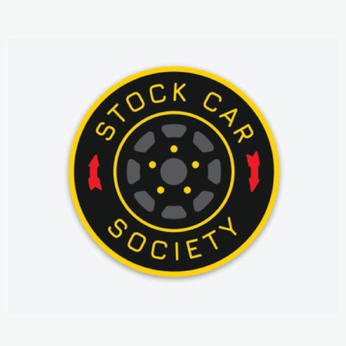 Stock Car Society Wheel Logo Sticker